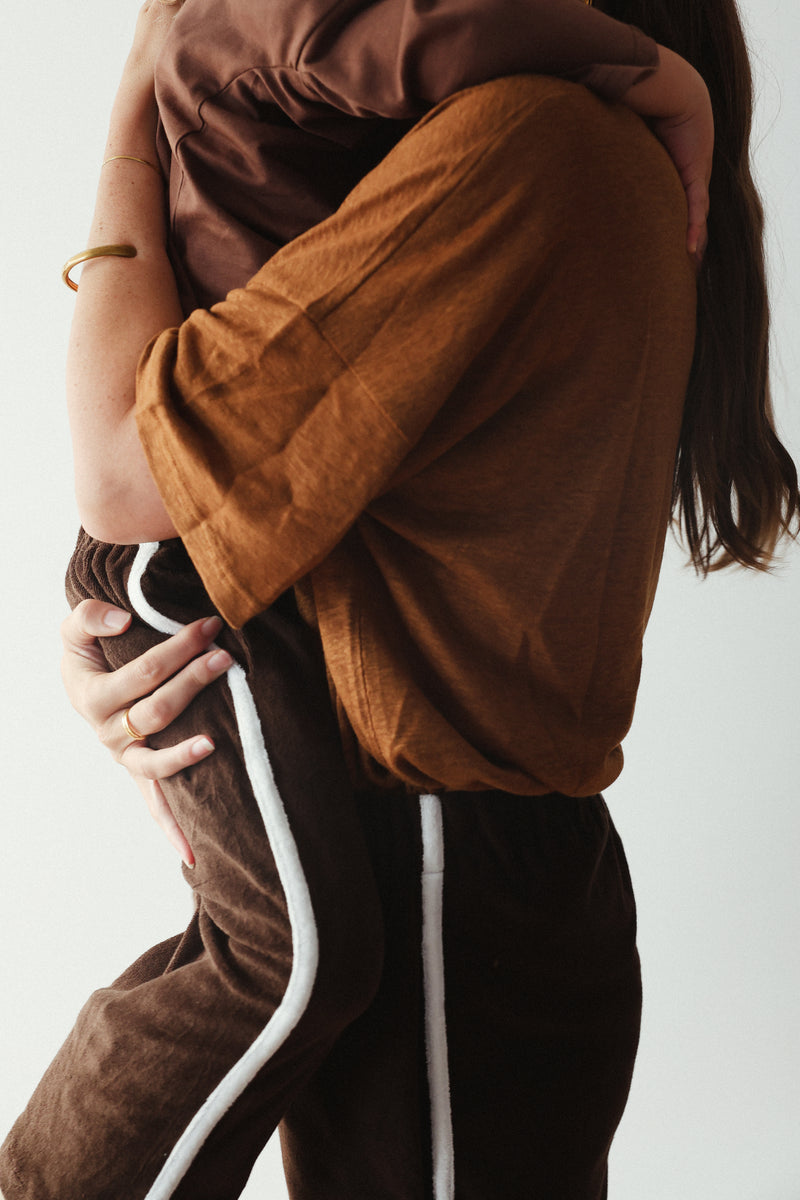 Darcy Racer Pants - Dark Chocolate – Tiny Trove