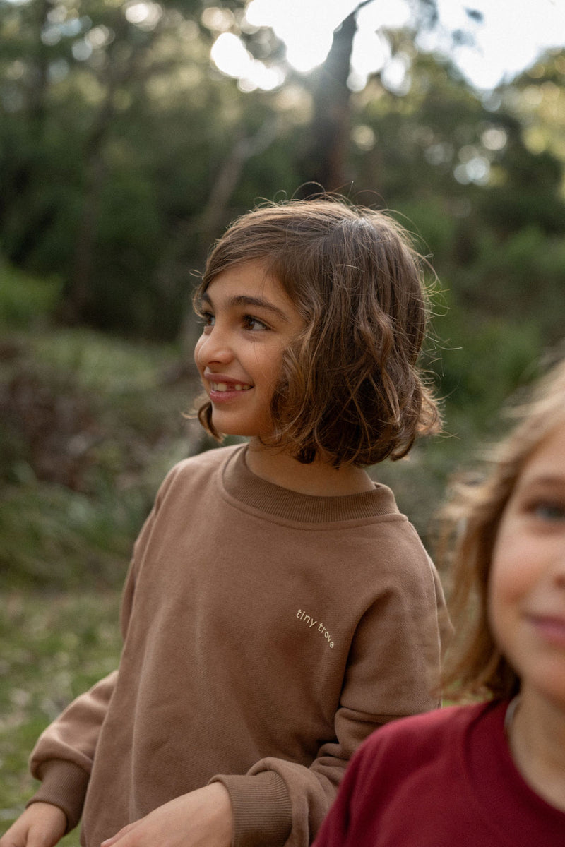 Woodie 3D Logo Tracksuit - Mocha – Tiny Trove