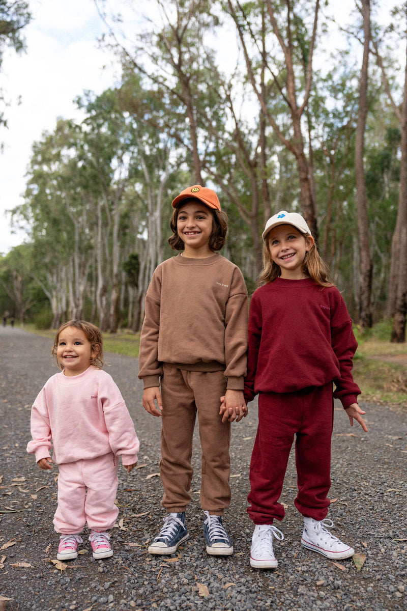 Woodie 3D Logo Tracksuit - Mocha – Tiny Trove