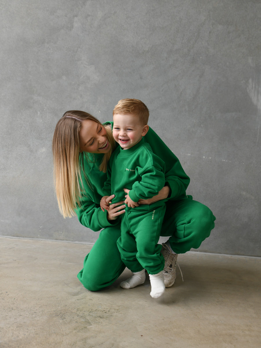 Woodie 3D Logo Tracksuit - Green – Tiny Trove