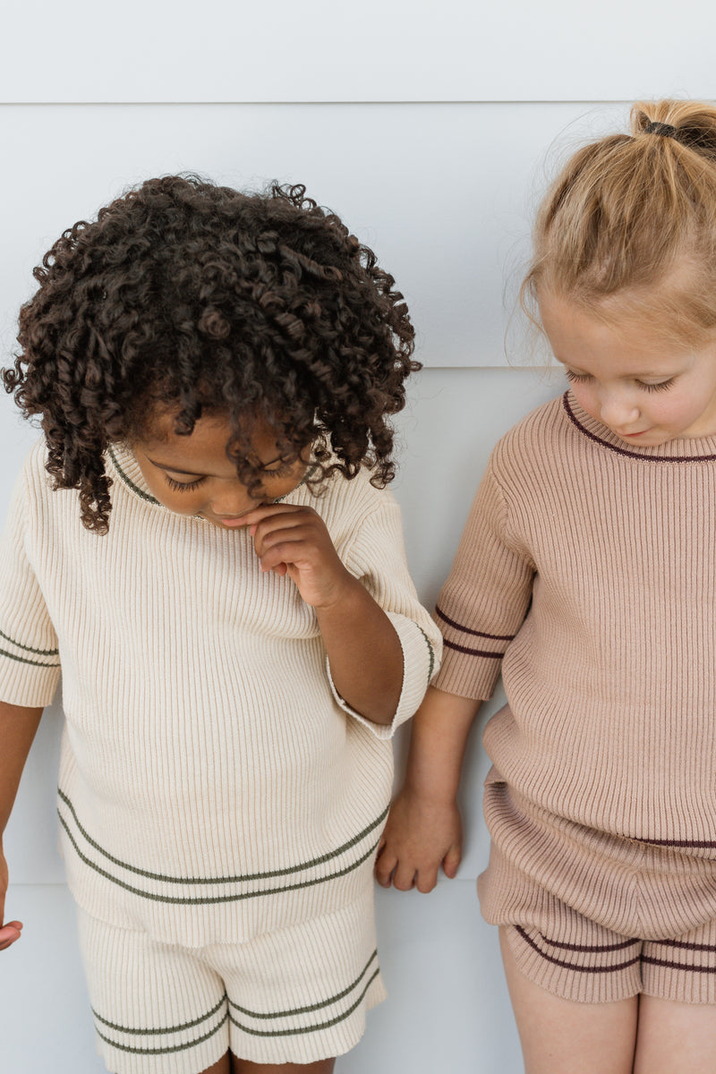 Wimbledon Knit Set - Ecru – Tiny Trove