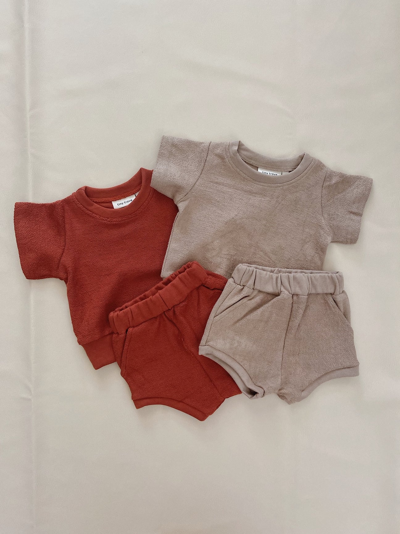 Malibu French Terry Set - Terracotta – Tiny Trove